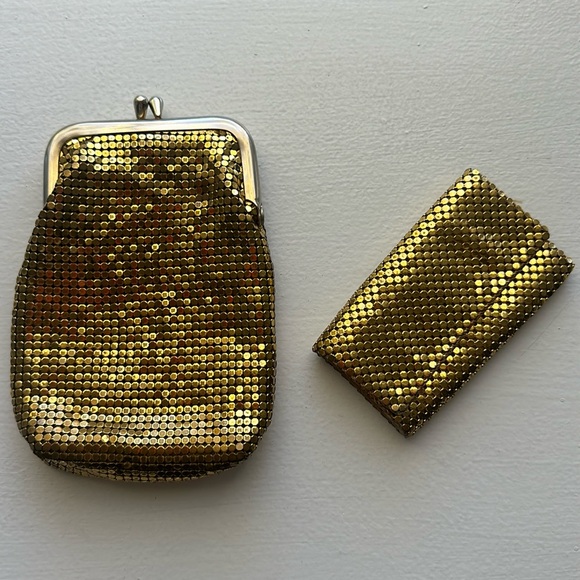 Whiting & Davis | Bags | Vintage Gold Metal Mesh Cigarette Key Holder ...